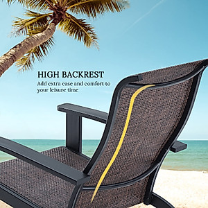 VICLLAX Outdoor Adirondack Chair Set of 2, Patio Chair for Lawn Garden, All Weather Outdoor Lounge Chairs, Black and Mocha