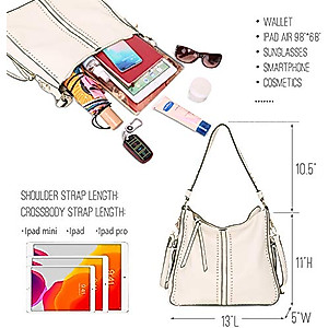 Montana West Large Hobo Handbag for Women Studded Leather Shoulder Bag Crossbody Purse With Tassel MWC-1001BG