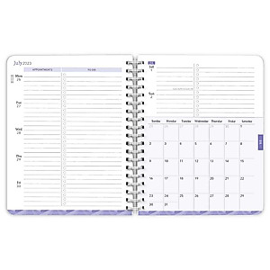 Seaside Currents | 2024 6 x 7.75 Inch 18 Months Weekly Desk Planner | Foil Stamped Cover | July 2023 - December 2024 | Plato | Planning Stationery