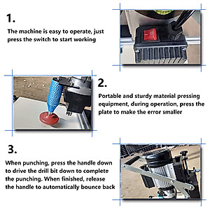 Hinge Drilling Machine, Portable Hand-Held Hinge Drilling Machine, Interior Decoration Cupboard Wardrobe Home Improvement Punching Machine, Woodworking Hinge Drill,2880 RMP/min,Depth 0-40mm,1100W