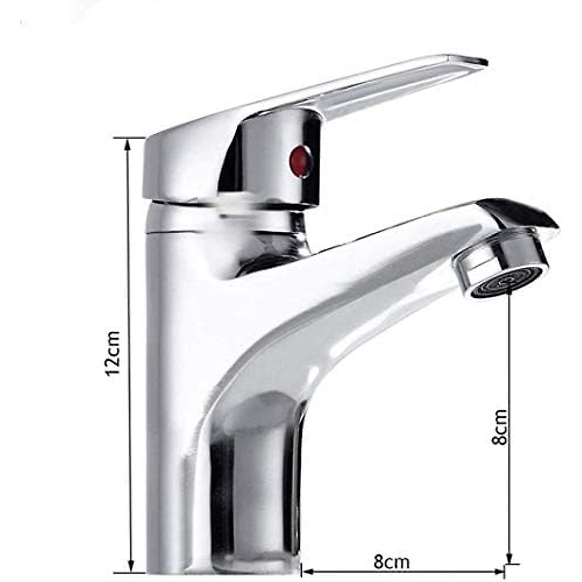 RONPOTY Kitchen Taps Bathroom Sink Chrome Faucet Single Lever Kitchen Sink Faucet Cold and Warm Mixer Water Bath
