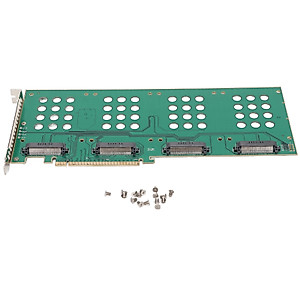 X16 Disk Array Extension, Drive Free Easy to Install Portable Nvme Pcie Card for 2.5in U.2 NVMe SSD‑SFF‑8639 PCIe Adapter