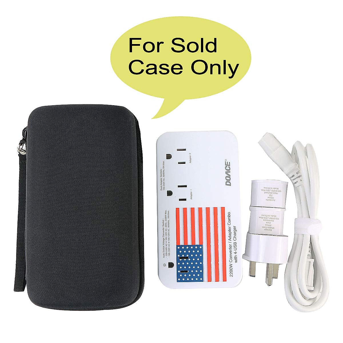 co2CREA Hard Travel Case Replacement for DOACE 2019 Professional 2200W Voltage Converter All-in-One Converter Step Down 220v to 110v Power 10A Dual Adapter International Plug Converters
