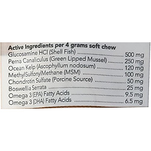 Vet's Best Hip & Joint Soft Chew Dog Supplements | Formulated with Glucosamine & Chondroitin to Support Dog Joint & Cartilage Health | 30 Day Supply