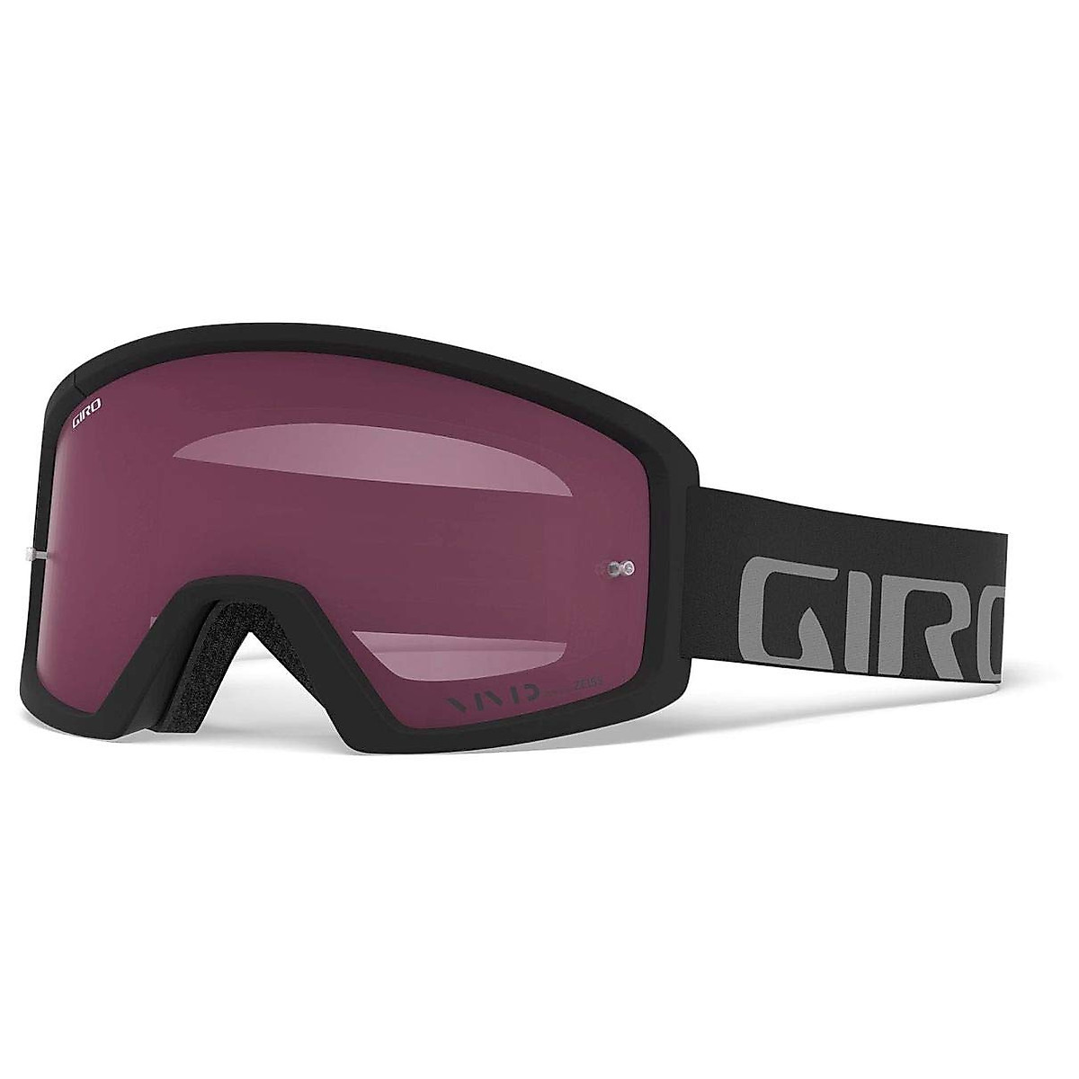 Giro Tazz MTB Unisex Adult Mountain Bike Protective Goggles - Black/Grey, VIVID Trail/Clear Lenses (2023)