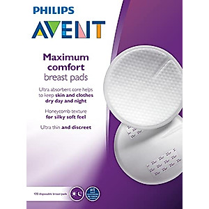 Philips AVENT, Disposable Breast Pads, White, 100 Count, SCF254/13