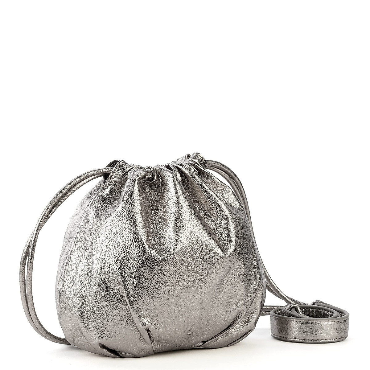 The Sak Lorelie Drawstring Crossbody Bag in Leather, Multi-Use Design