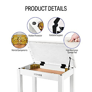 Donner DDP-100 Digital Piano White with Piano Bench
