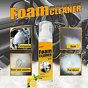 200ml Foam Cleaner For Car And House Lemon Flavor,Leather Decontamination,Strong Decontamination Cleaners Spray,Foam Cleaner,Powerful Stain Removal,Multifunctional Car Foam Cleaner Spray For Car,House