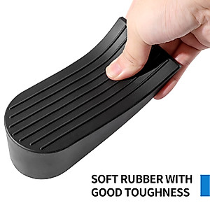 Big Door Stops - Huazu Heavy Duty Rubber Door Stops, 2 Pack, Non-Scratching, 1.9" Height, for Home, Office, School Doors - Keep Your Doors Secure