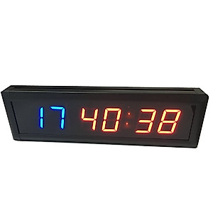 AZOOU Internal Training Timer Gym Boxing Tabata Stopwatch Led Wall Clock for Fitness W/Remote Control