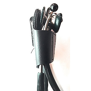The BATCLIP (Black) - Premium Leather Handmade Clip-on Stethoscope Hip Holder; no More Neck Carrying, Loss, or Misplacement. Proudly Carry Your high-end Stethoscope with Taste and Style.
