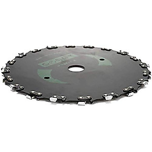 CALPALMY (2-Set) 9" x 20T Chainsaw Tooth Brush Blades Tool Kit, – 2 Blades, 3 Assorted Round Files and 4 Washers | for Cutter, Trimmer, Weed Eater | Made from Carbon Steel, Cuts Like Butter