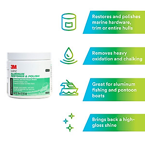 3M Marine Aluminum Restorer and Polish, 09020, 18 oz
