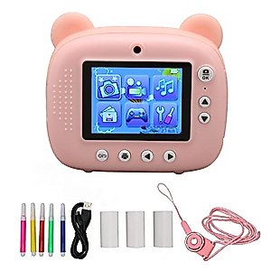 Kids Camera, 2.4inch 24MP Dual Cameras Auto 1080P FHD Digital Video Camera for Toddlers, Camera Gift for Your Baby Boys Girls, Maximum Support 64G (Pink)