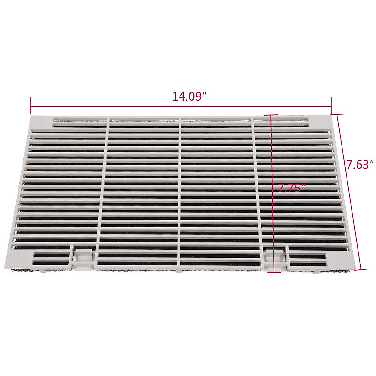 PIT66 RV A/C Ducted Duo-Therm Air Grille, Compatible with Dometic 3104928.019, Replace A-Conditioner Grill with Filter Pad - Polar White