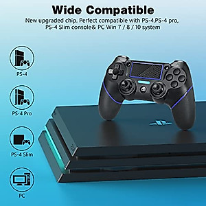 Y Team Wireless Controller for PS4, Wireless PS4 Gaming Controller USB Gamepad Joypad Controller with Dual-Vibration for PS4/ Slim/Pro/PC(Win 7/8/10)