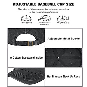 HHNLB Women's Pink Ribbon Breast Cancer Awareness Hat, Funny Survivor Gifts for Women, Embroidered Adjustable Never Give Up Baseball Cap