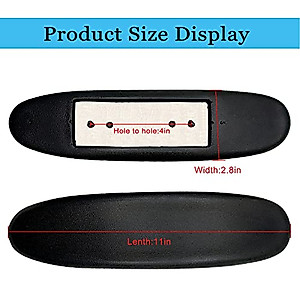 Wimdoyily Gaming Chair Replacement Armrest Arm Pads Fits All Styles of Arms with Mounting Hole Patterns Screws Set Chair Armrest Pads,Black