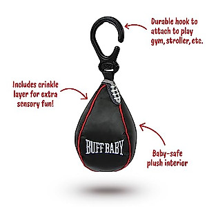 Genuine Fred Buff Baby Speed Bag Crinkle Toy, Hanging Toy for Play Gym and Stroller, Engaging and Sensory Rich Toy, Fun Gift for Fitness Enthusiast and New Parents, Unique Gift
