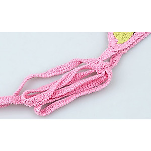 Solyinne Women's Crochet Head Kerchief Knitted Hair Scarf Headwrap for Women Girls Floral Fruits Headband