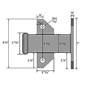 Quick Products QP-HS5839 Bolt-On Receiver Tube - 2", Black