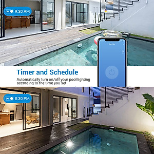 DEWENWILS Pool Timer, WiFi Timer Switch, Heavy Duty 40A 120-277 VAC 2HP, Compatible with Smart Phone, Alexa, Google Assistant, ETL Listed Milky