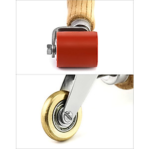 QWORK Seam Roller, 40mm Silicone Seam Roller with 6mm Brass Detail Penny Roller, Smoothing Seam Roller Tool for PVC/TPO/EPDM Single Ply Roofing Tape