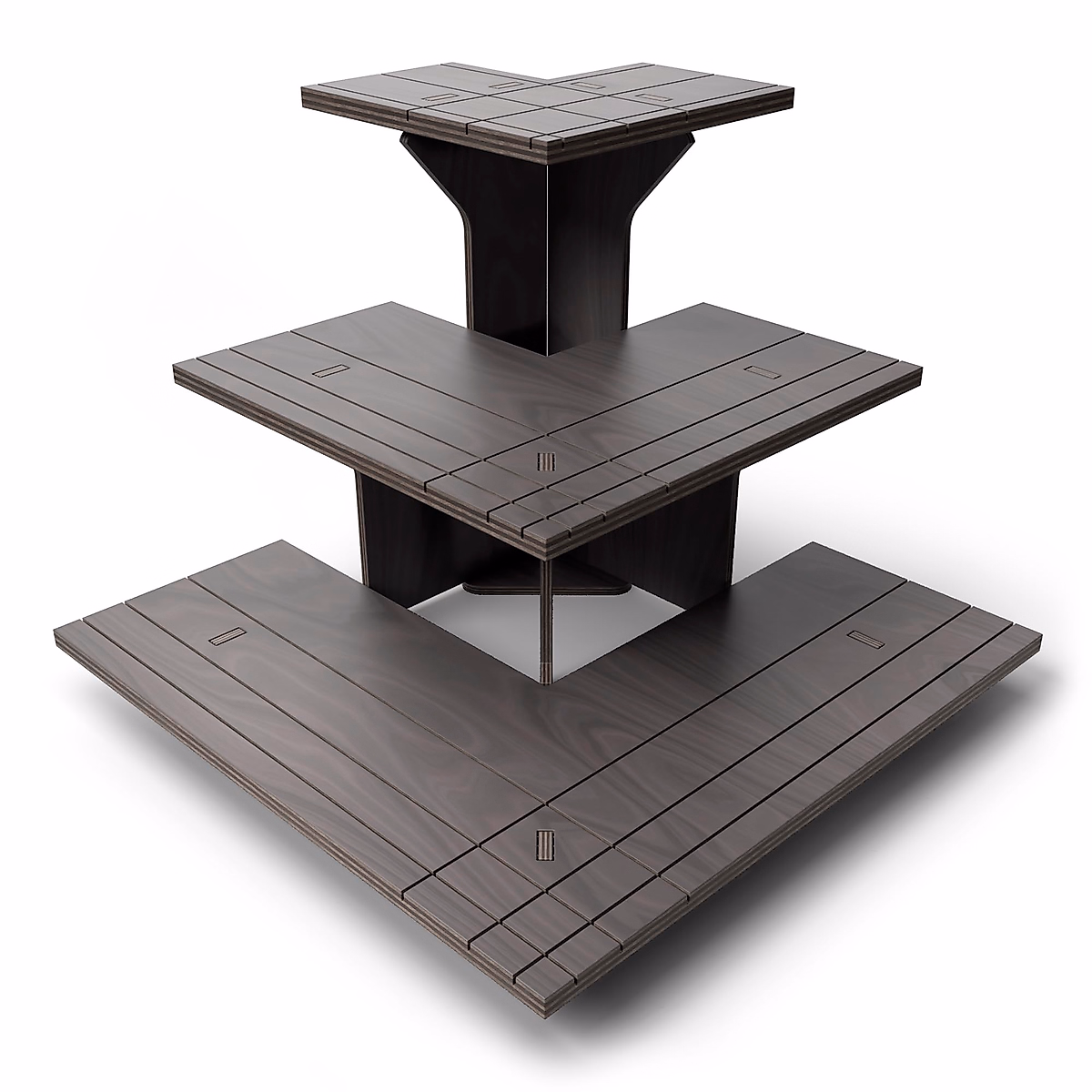 DS THE DISPLAY STORE Corner Black Wooden Cupcake Stand, Earring Display Stand, Jewelry Display, Dessert Table Display Set, Card Display Rack, Sticker Display, Earring Display for Selling, Card Stand