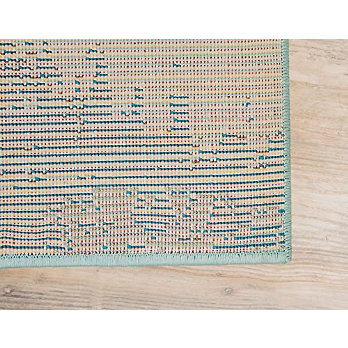 Unique Loom Positano Collection Coastal Modern Fish Light Blue Runner Rug (2' x 7')