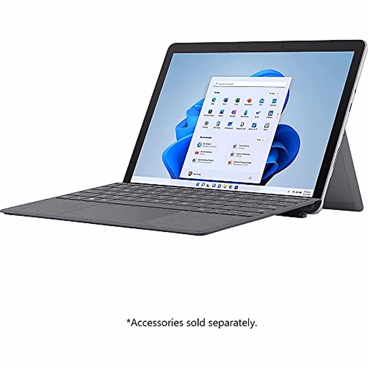 Microsoft 8VA-00001 Surface Go 3 10.5" Intel Pentium Gold 6500Y 8GB RAM Touch Tablet Bundle with Signature Type Cover Keyboard + Deco Gear Portable Charger + Deco Gear Magnetic Wireless Sport Earbuds