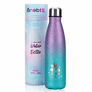 Onebttl 12 Year Old Girls Gifts, Tween Girl Gifts, Birthday Gifts for Girls 12-year-old, Novelty 12th Birthday Gifts for Girls, 17oz (500ml) Insulated Stainless Steel Bottle, Unique Box Included