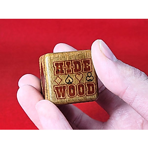 Newt's Playing Cards HideWood Design Suited Trump Marker/Indicator/Cube - 1-1/4" Stylish Block That Helps Card Players Know What is Trump (Classic)
