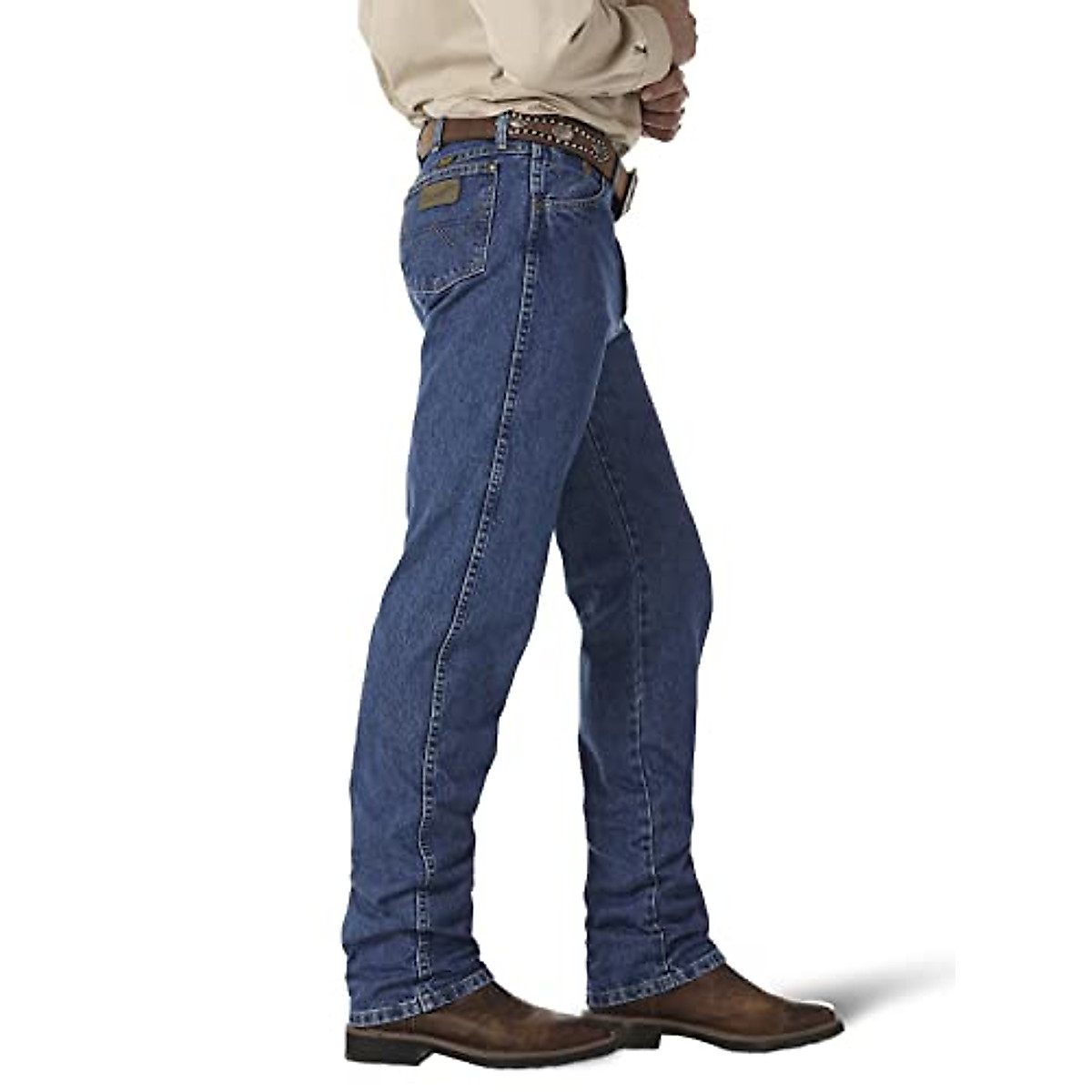Wrangler Men's George Strait Cowboy Cut Original Fit Jean, Heavyweight Stone Denim, 36W x 32L