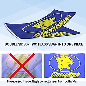 ANLEY Double Sided Custom Flag 3x5 Ft For Outdoors - Print Your Own Logo/Design/Words - Vivid Color, Canvas Header and Double Stitched - Customized Two Side Flags Banners with Brass Grommets 3 X 5 Ft
