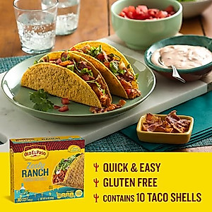 Old El Paso Stand ‘N Stuff Taco Shells, Zesty Ranch Flavored, Gluten Free Crunchy Corn Taco Shells, 10 Count, 5.4 oz (Pack of 6)