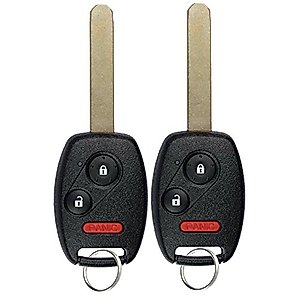 KeylessOption Keyless Entry Remote Control Uncut Car Ignition Key Fob Replacement for MLBHLIK-1T (Pack of 2)