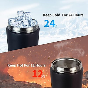 TOOFEEL Shaker Bottle Stainless Steel - 20 oz Double Walled Insulated Shaker Cups for Protein Shakes, Keeps Cold/Hot, Shaker Bottle for Protein Mixes, Gym Workout Protein Shaker Bottle