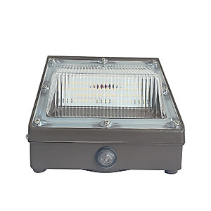 NEW SOONLED LED Wall Pack Light, 50W 6000lm 5000K Dusk-to-Dawn Photocell,Waterproof IP65, 100-277Vac, ETL DLC Listed 5-Year Warranty Outdoor Security Lighting