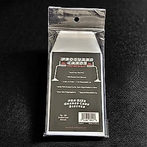 100 PSA Perfect Fit Sleeves Graded Card Sleeves for PSA Slabs & More