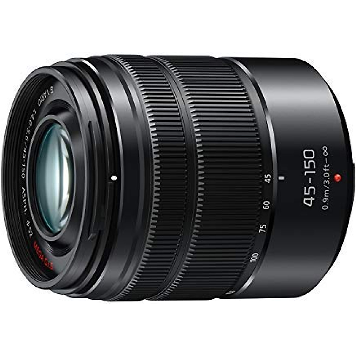 Panasonic LUMIX G VARIO 45-150mm F4.0-5.6 ASPH Mirrorless Camera Lens with Optical Stabilizer, Micro Four Thirds Mount, H-FS45150AK (USA Black)