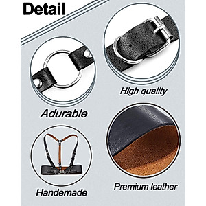Punk Leather Body Harness for Women, Adjustable Body Chain Belt Rave Party Accessories