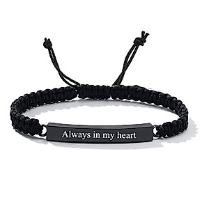 mingkejw Cremation Jewelry Urn Bracelet for Ashes Adjustable Stainless Steel Memorial Bangle Bracelet Keepsake Jewelry for Women Men-Always in My Heart
