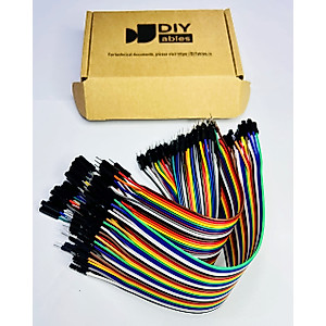 DIYables 120pcs Multicolored Jumper Wires for Prototyping Electronic Projects Arduino, ESP32, ESP8266, Raspberry Pi
