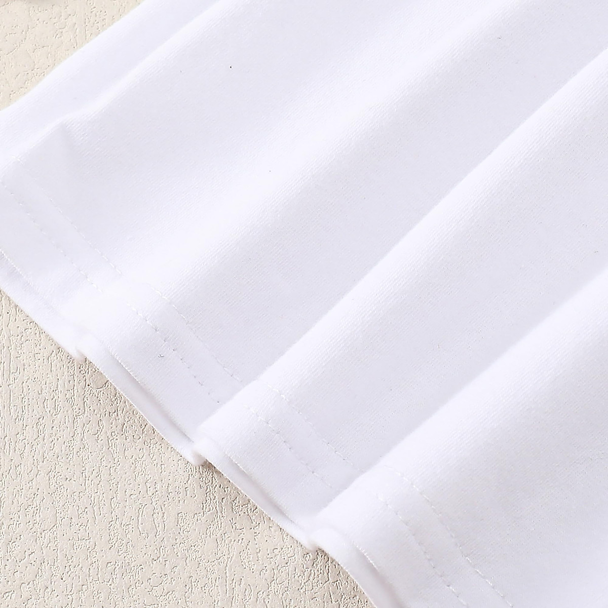 LYSMuch Toddler Baby Girls Long Sleeve Ruffle T Shirt Kids Casual Plain Solid Top Blouse T-Shirt Undershirt (White, 4-5T)