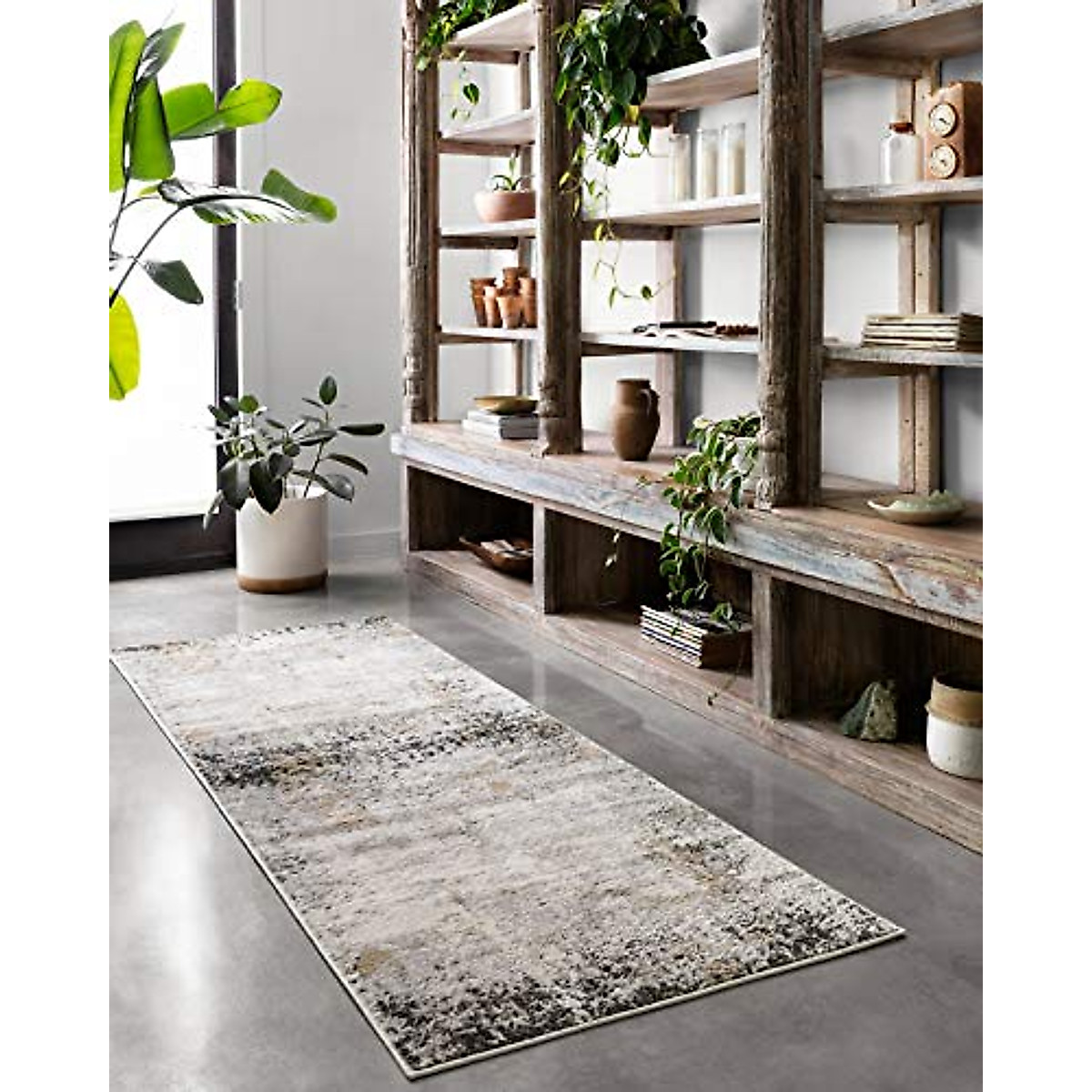 Loloi II Alchemy Collection ALC-02 Granite/Gold, Contemporary 7'-11" x 10'-6" Area Rug