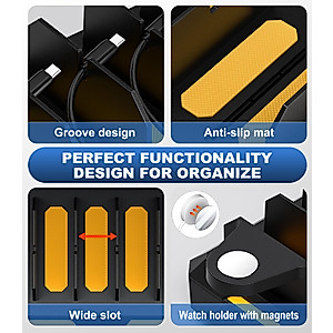 Charging Station for Multiple Devices, Honcila 6 in 1 Multi Charger Station Charging Dock for Cellphone Tablet iPhone iPad and More - 50W Charging Station Organizer with 6 Mixed Charging Cables