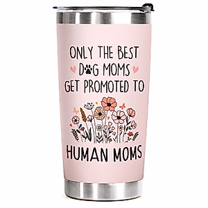 BaubleDazz New Mom Gifts for Women, Pregnancy Must Haves, Funny Dog Mom Pregnancy Gift for Expecting Mom, 20 oz Stainless Steel Tumbler