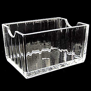 Acrylic Tea Bags Caddy Organizer,Tea Chest Box,Holder for Tea Coffee Bags,Small Packets,Sweeteners,11x6.5x6.5cm,1 Divided Section,YTBH-8330