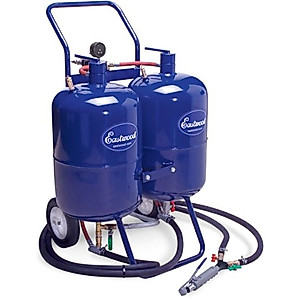 Eastwood Master Dual Abrasive Soda Blaster 10 CFM 120 Psi On The Fly Control 100 lbs Capacity Coated Tank Frame Paint Removal